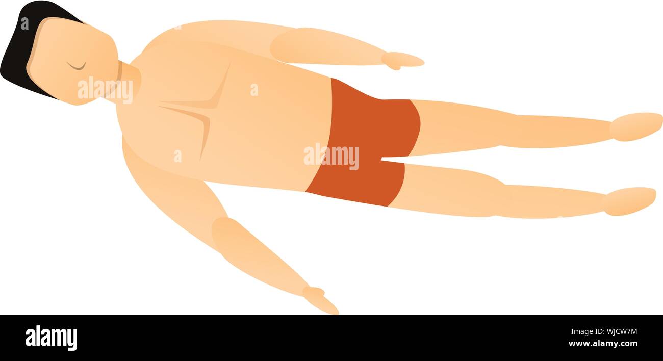 Man lateral pool jump icon. Cartoon of man lateral pool jump vector ...