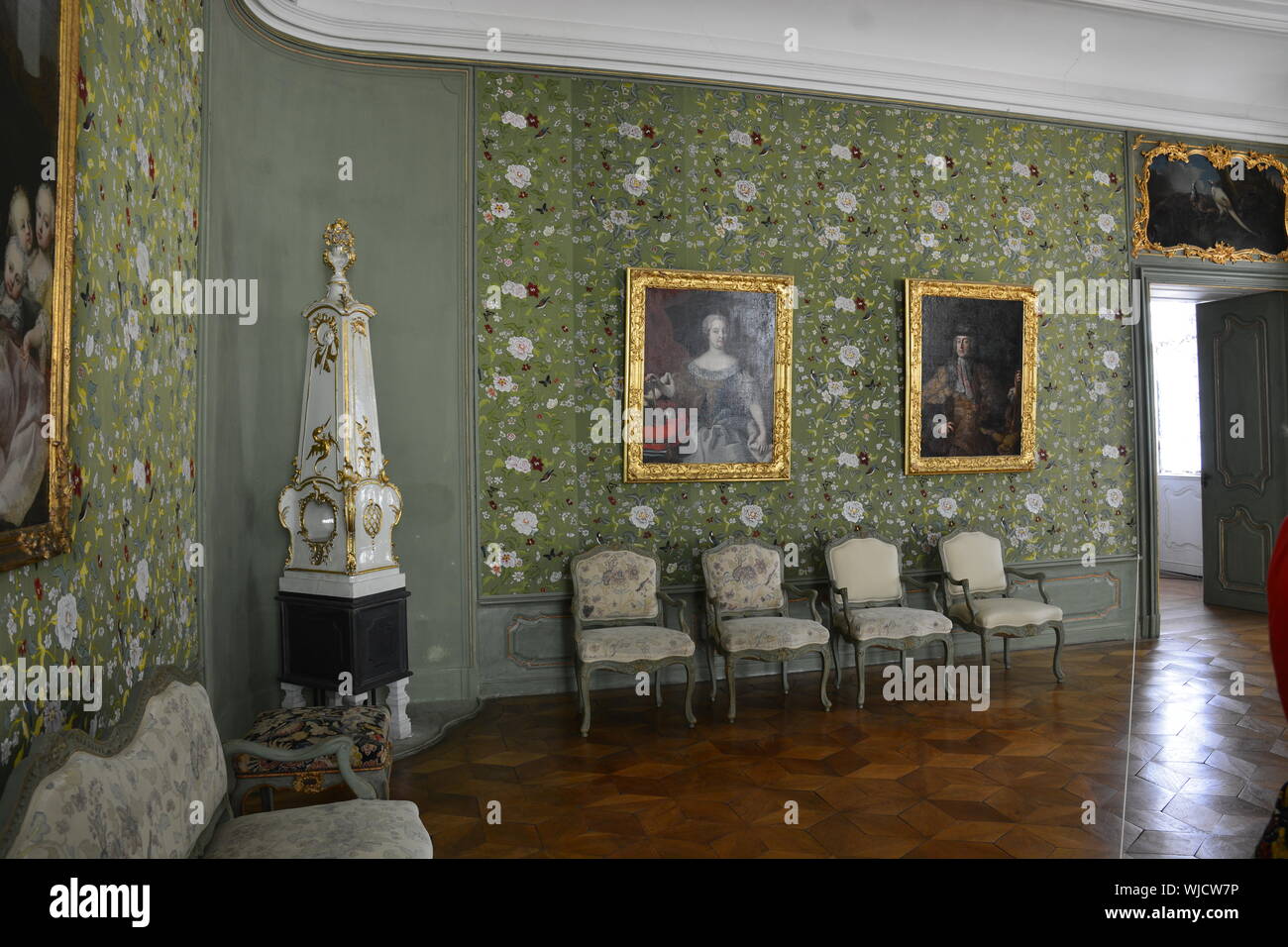 Bamberg, Germany - View of the interior of the baroque SCHLOSS SEEHOF ...