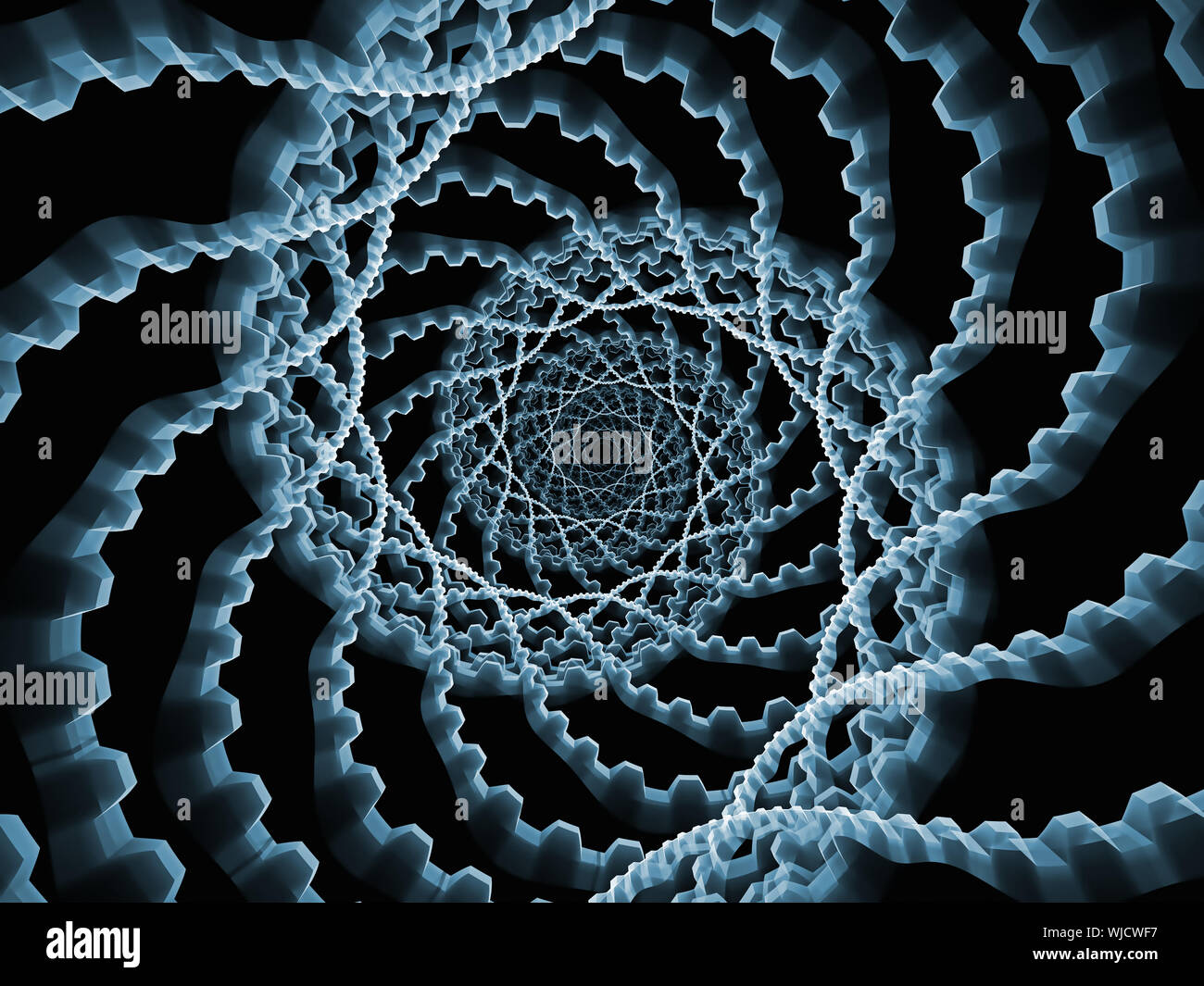 Blue Gears series. Background of blue fractal gear elements for your ...