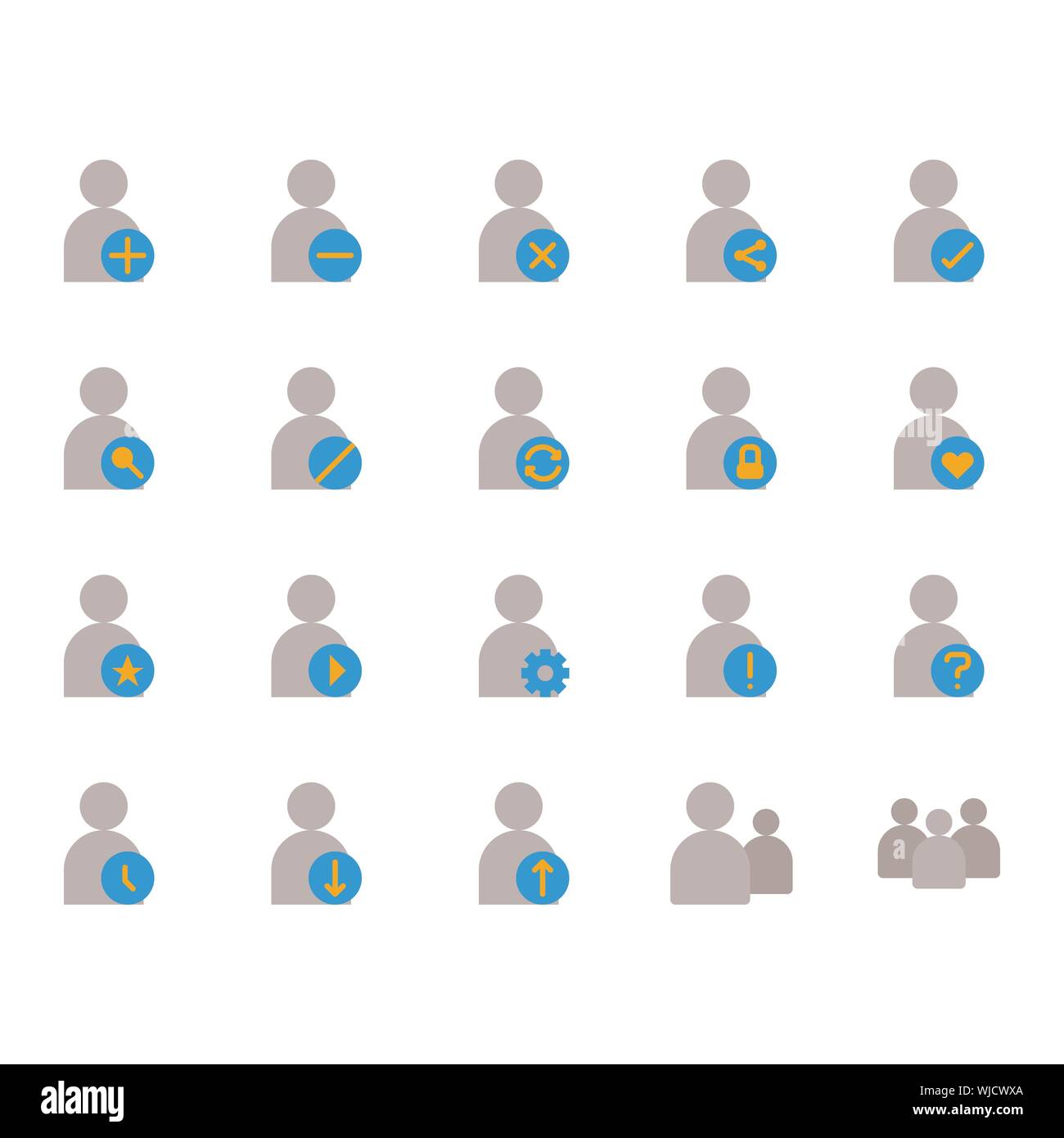 User related icon set. Vector illustration Stock Vector Image & Art - Alamy