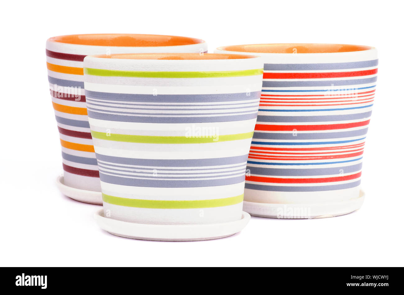 Red white striped pottery hi-res stock photography and images - Alamy