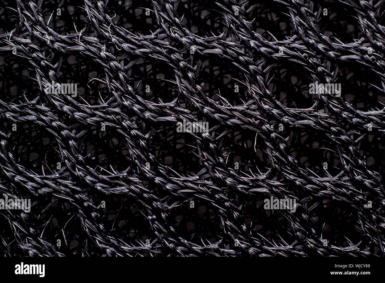 Abstract black nylon synthetic fabric Stock Photo - Alamy