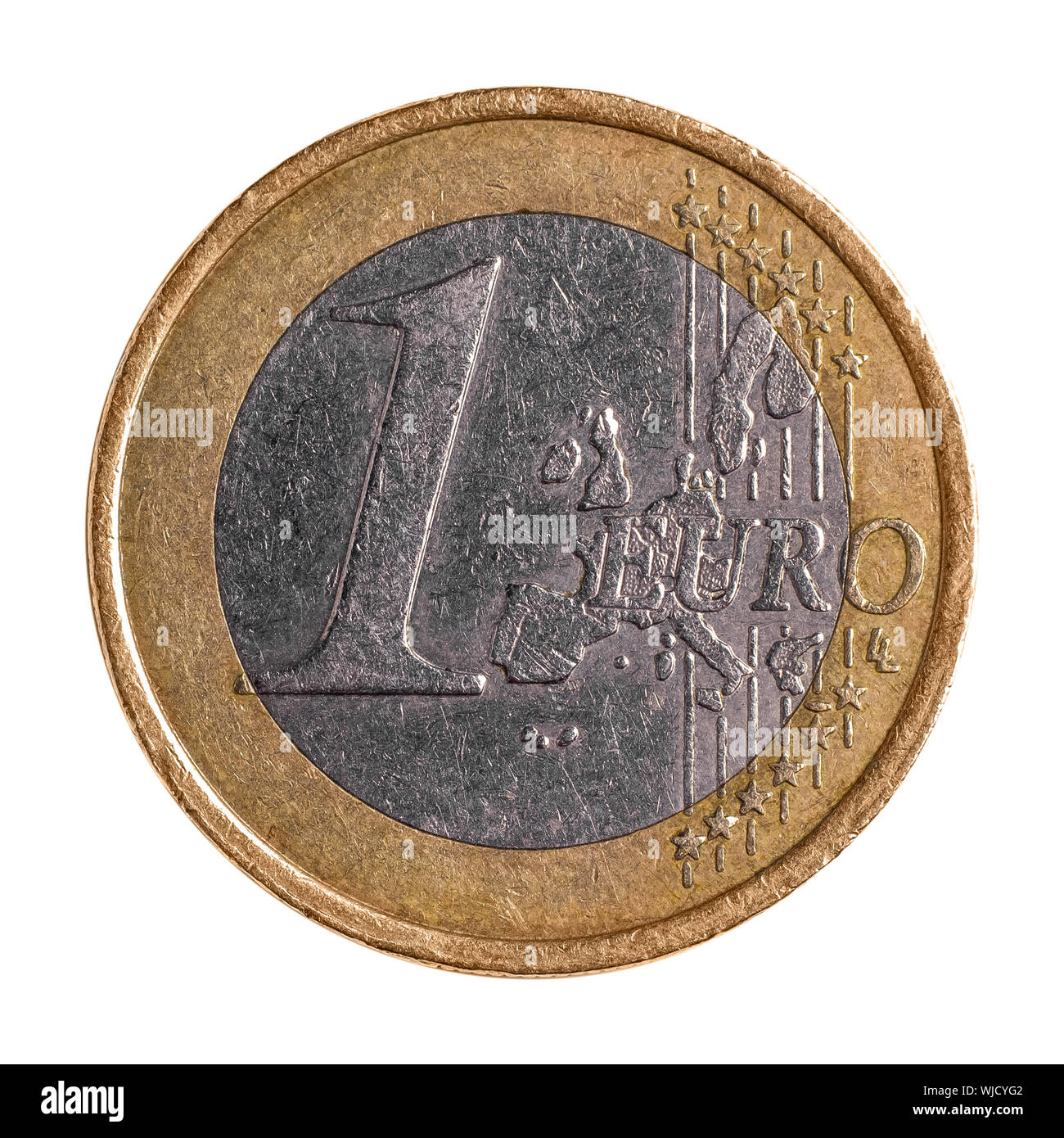Detailed shoot of one euro Stock Photo - Alamy