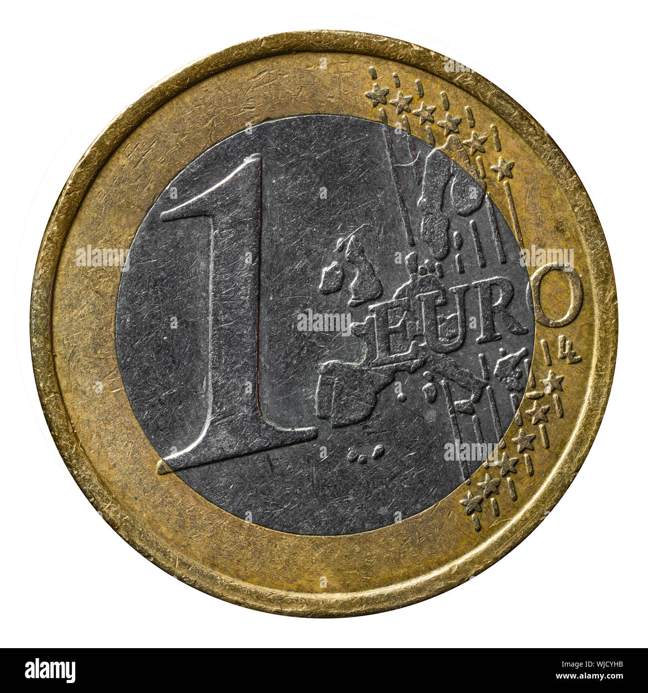 Detailed shoot of one euro Stock Photo - Alamy