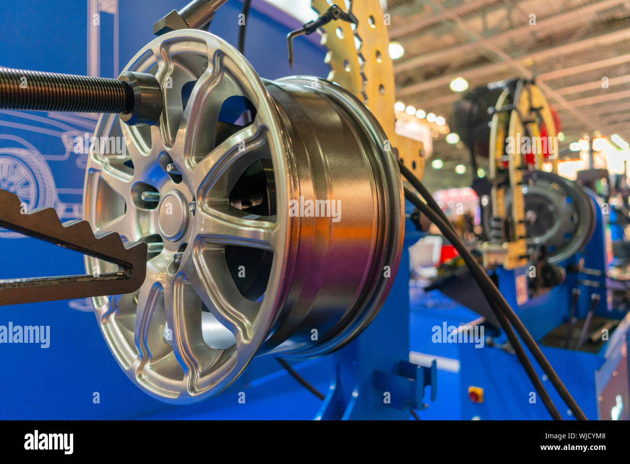 Auto repair shop. Repair after breakdown. Replacement parts Stock Photo ...