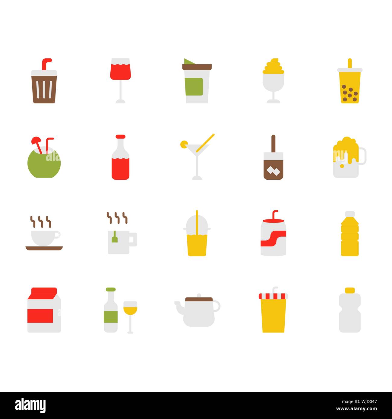 Beverage related icon set Stock Vector Image & Art - Alamy