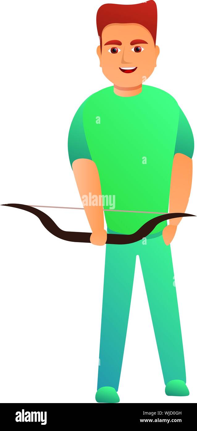 Archer boy icon. Cartoon of archer boy vector icon for web design ...