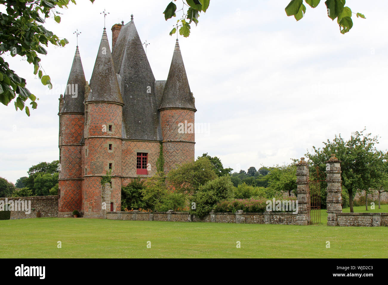 medieval castle in carrouges (normandy - france Stock Photo - Alamy