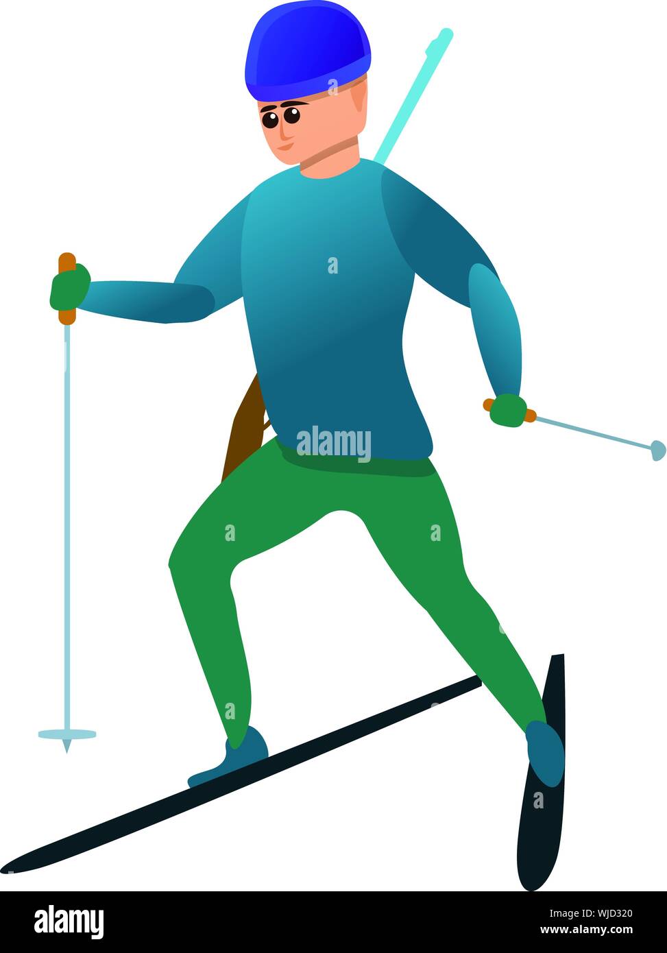 Biathlon sport icon. Cartoon of biathlon sport vector icon for web ...