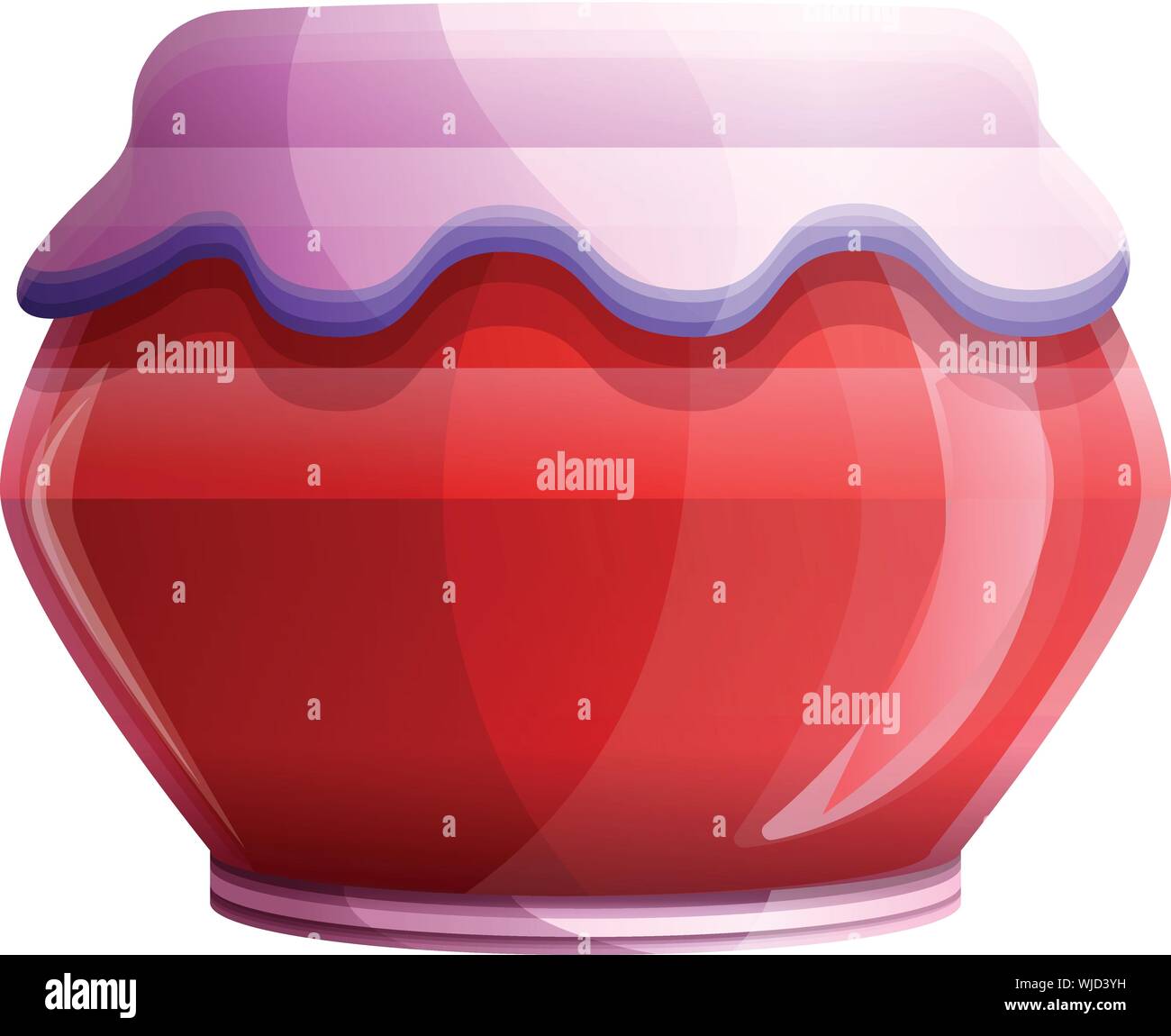 Red jam jar icon. Cartoon of red jam jar vector icon for web design ...