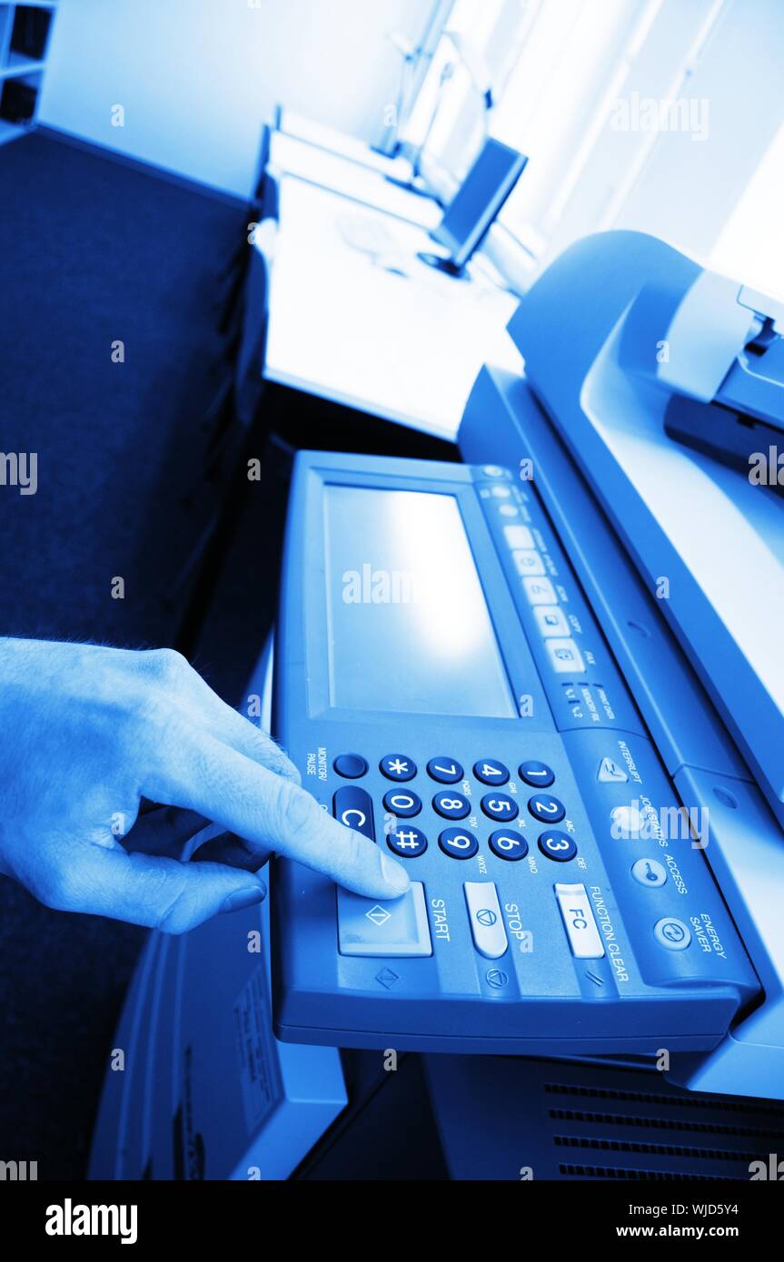 copier center or desktop in office showing paperwork concept Stock ...