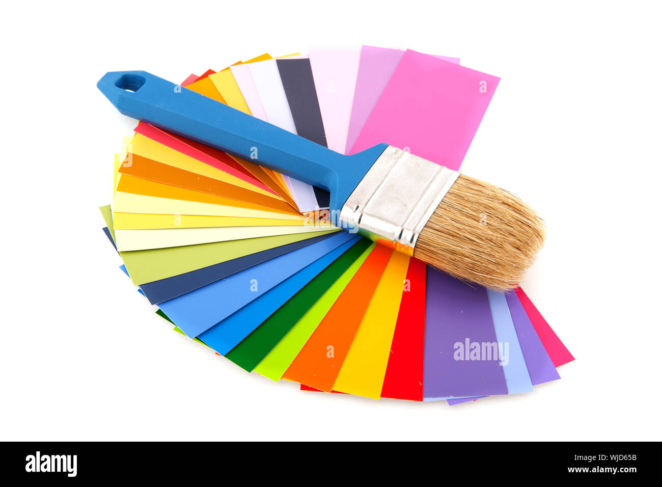Choose youre own color with color samples and brush Stock Photo - Alamy