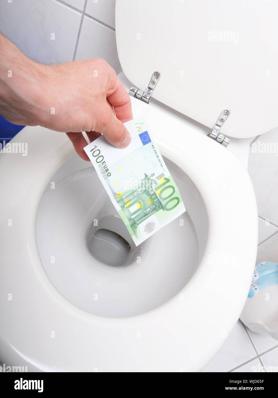 money and toilet showing financial crisis concept Stock Photo - Alamy