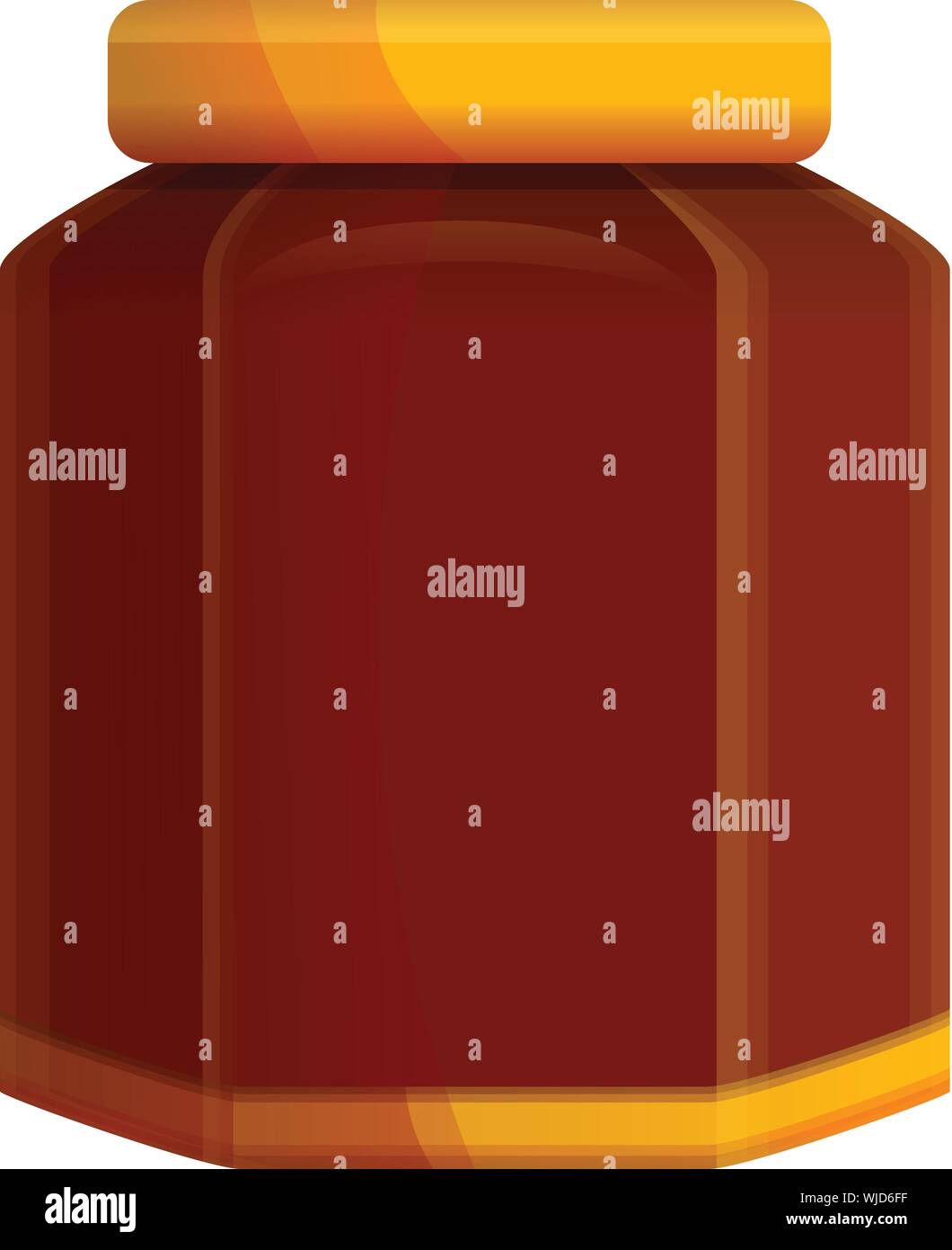 Fruit jam jar icon. Cartoon of fruit jam jar vector icon for web design ...