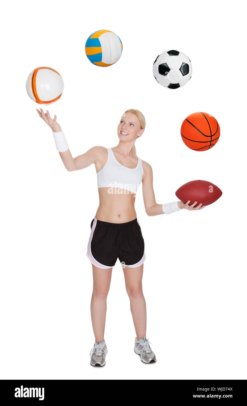 Female juggling Cut Out Stock Images & Pictures - Alamy