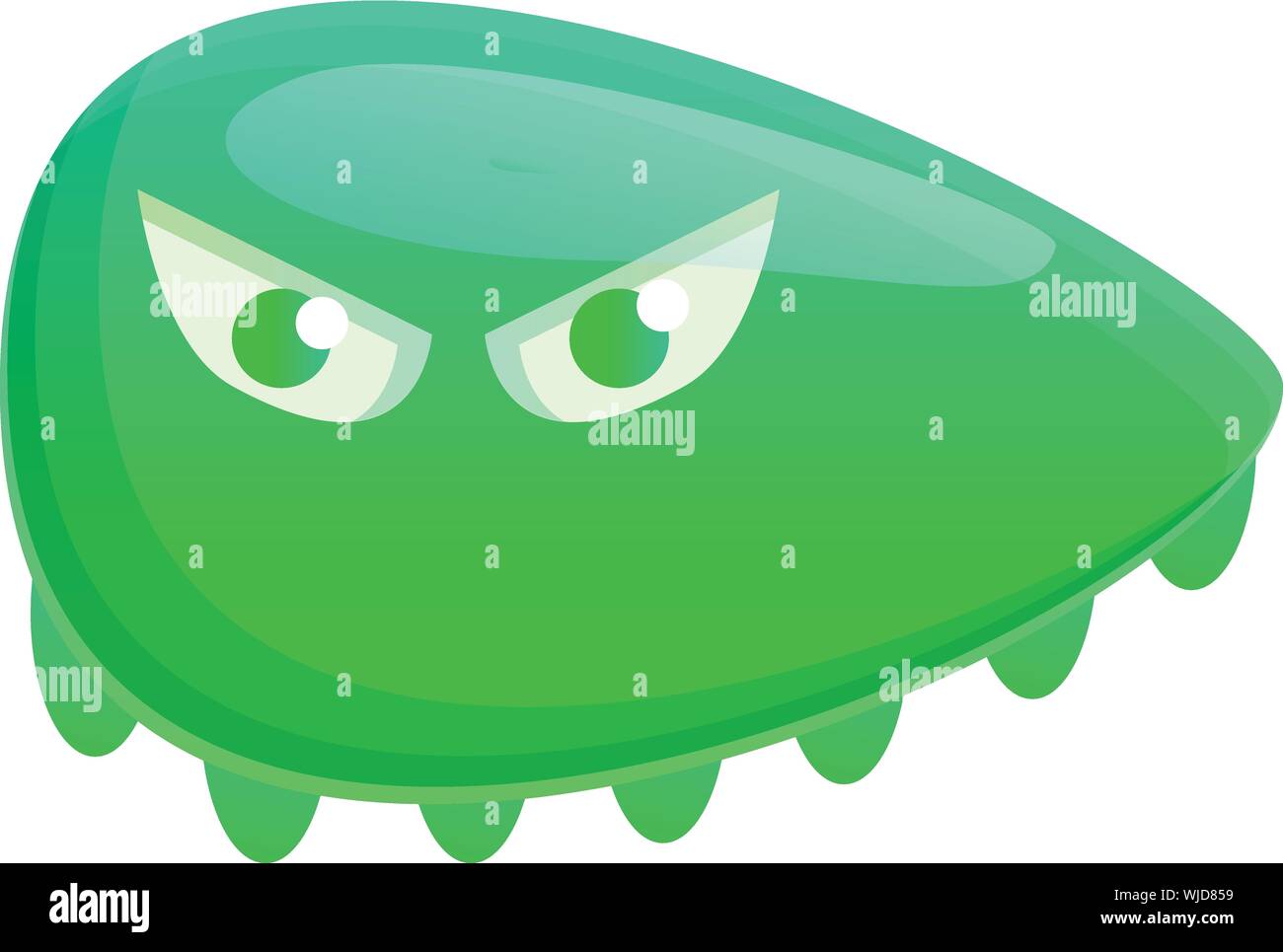 Green bacteria icon. Cartoon of green bacteria vector icon for web ...