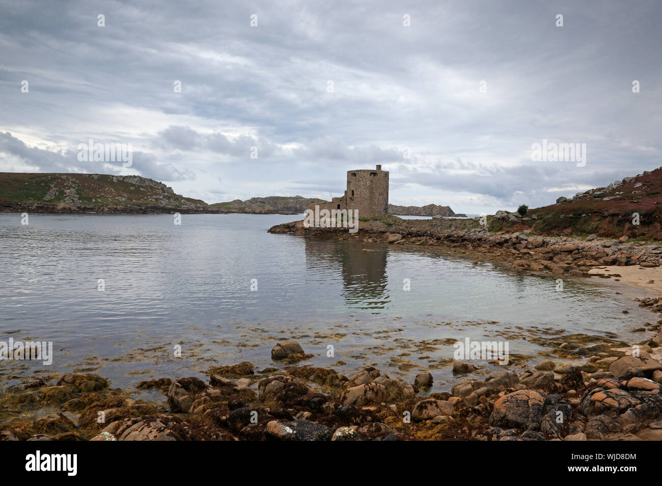 View of Cromwell's Castle on Tresco Island Scilly Stock Photo - Alamy
