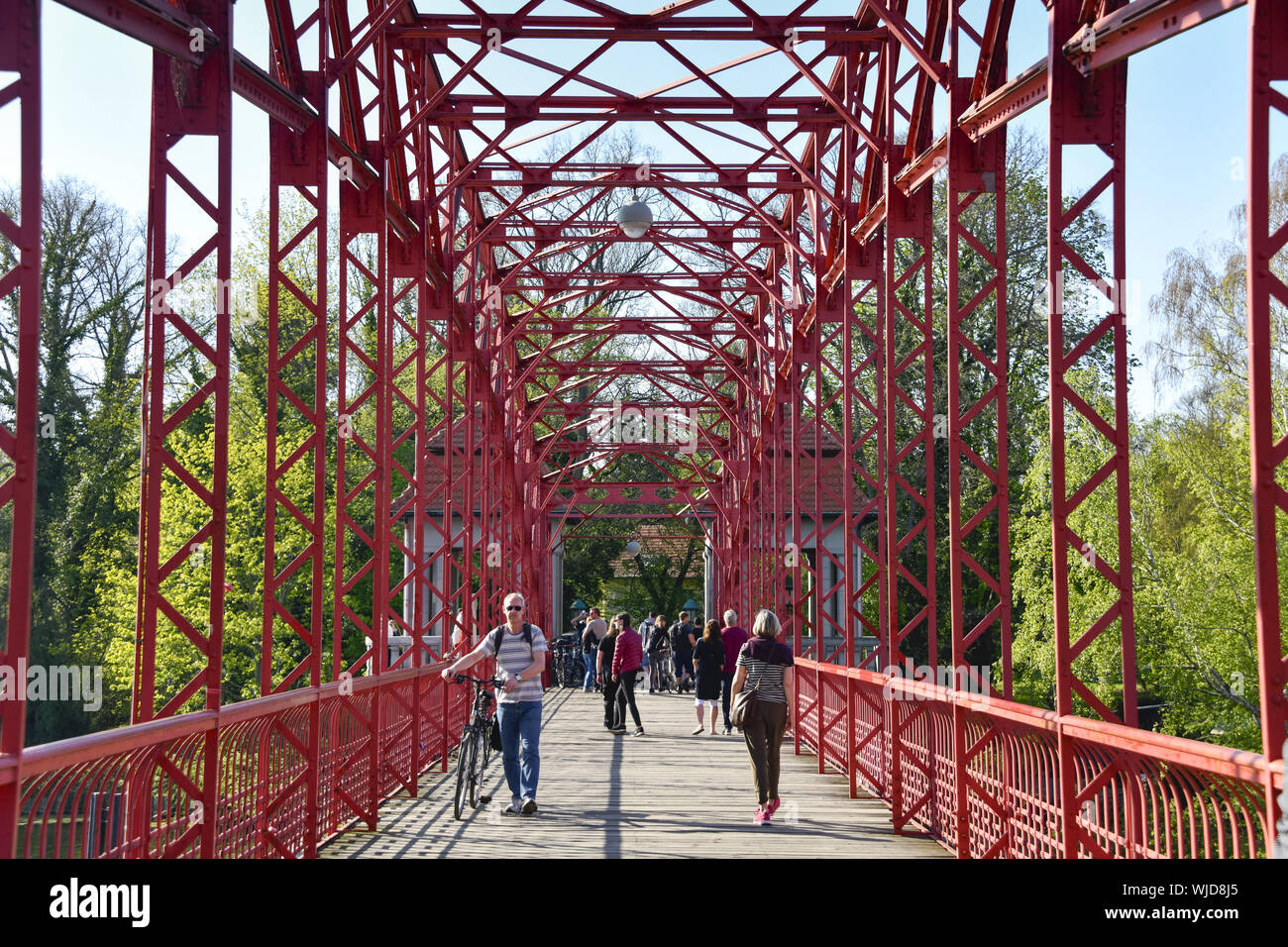 Berlin, Berlin-Tegel, bridge, bridge, Germany, iron, iron bridge, iron ...
