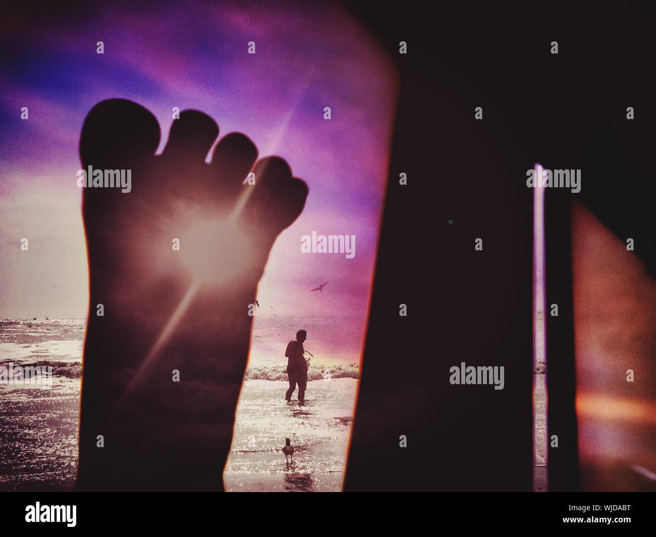 Glass on the leg hi-res stock photography and images - Alamy