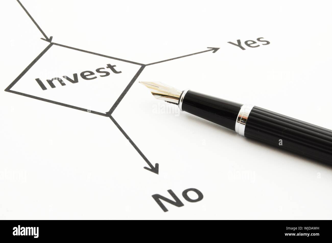investment and flowchart showing business or finance concept Stock ...
