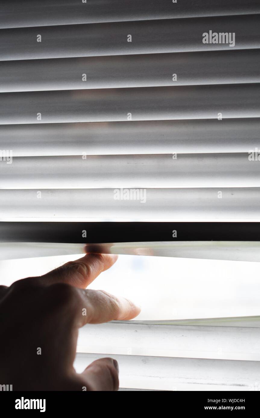 observation through window showing detective concept with copyspace for ...