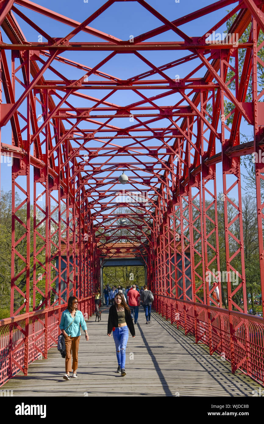 Berlin, Berlin-Tegel, bridge, bridge, Germany, iron, iron bridge, iron ...
