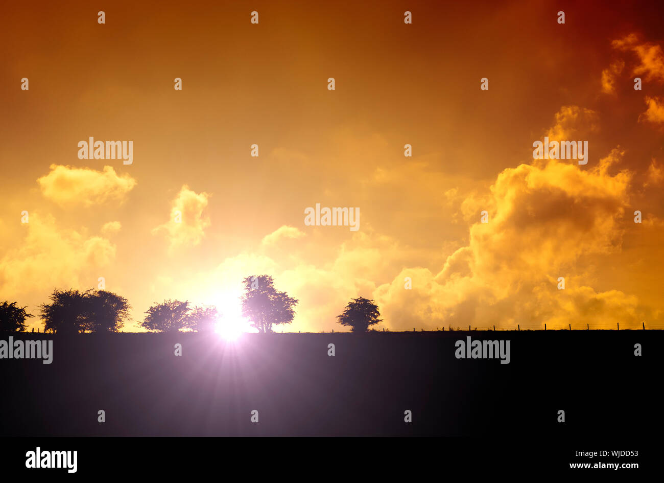 An image of a beautiful bavarian sunset Stock Photo - Alamy