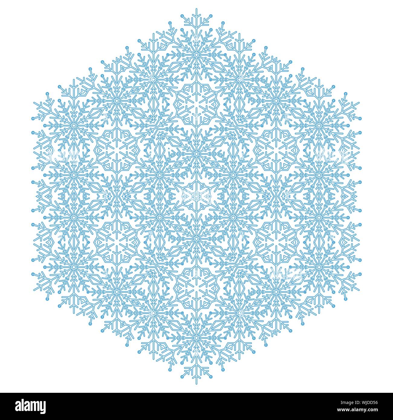 Pretty Vector Round Snowflake Stock Vector Image & Art - Alamy