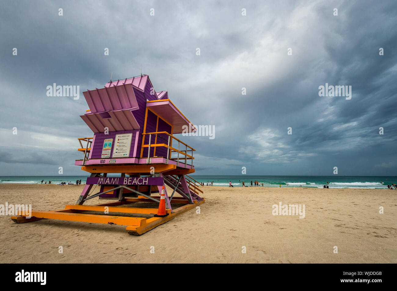 MIAMI - SEPTEMBER 02, 2019: Surfers take advantage of storm swells from ...