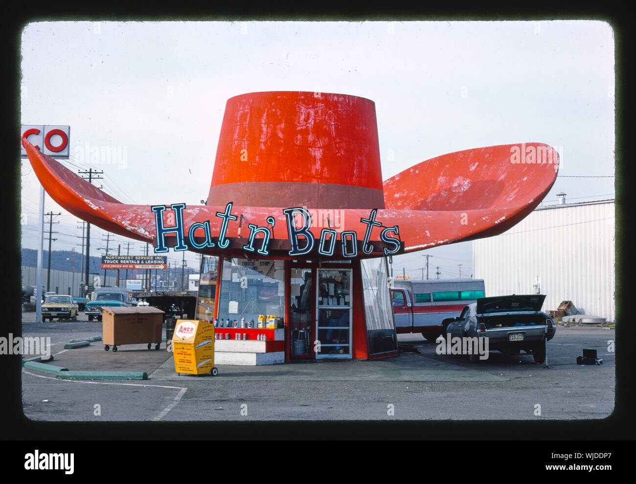 Hat & Boots Texaco, Seattle, Washington Stock Photo - Alamy