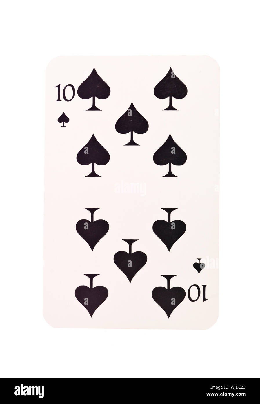 Ten of spades isolated on white background Stock Photo - Alamy