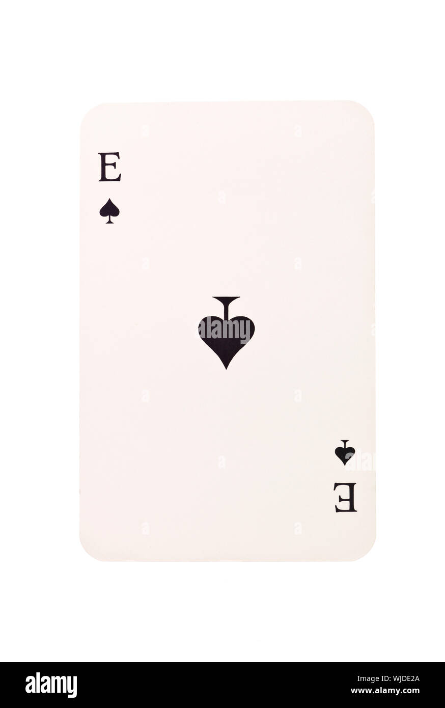 Ace of spades isolated on white background Stock Photo - Alamy