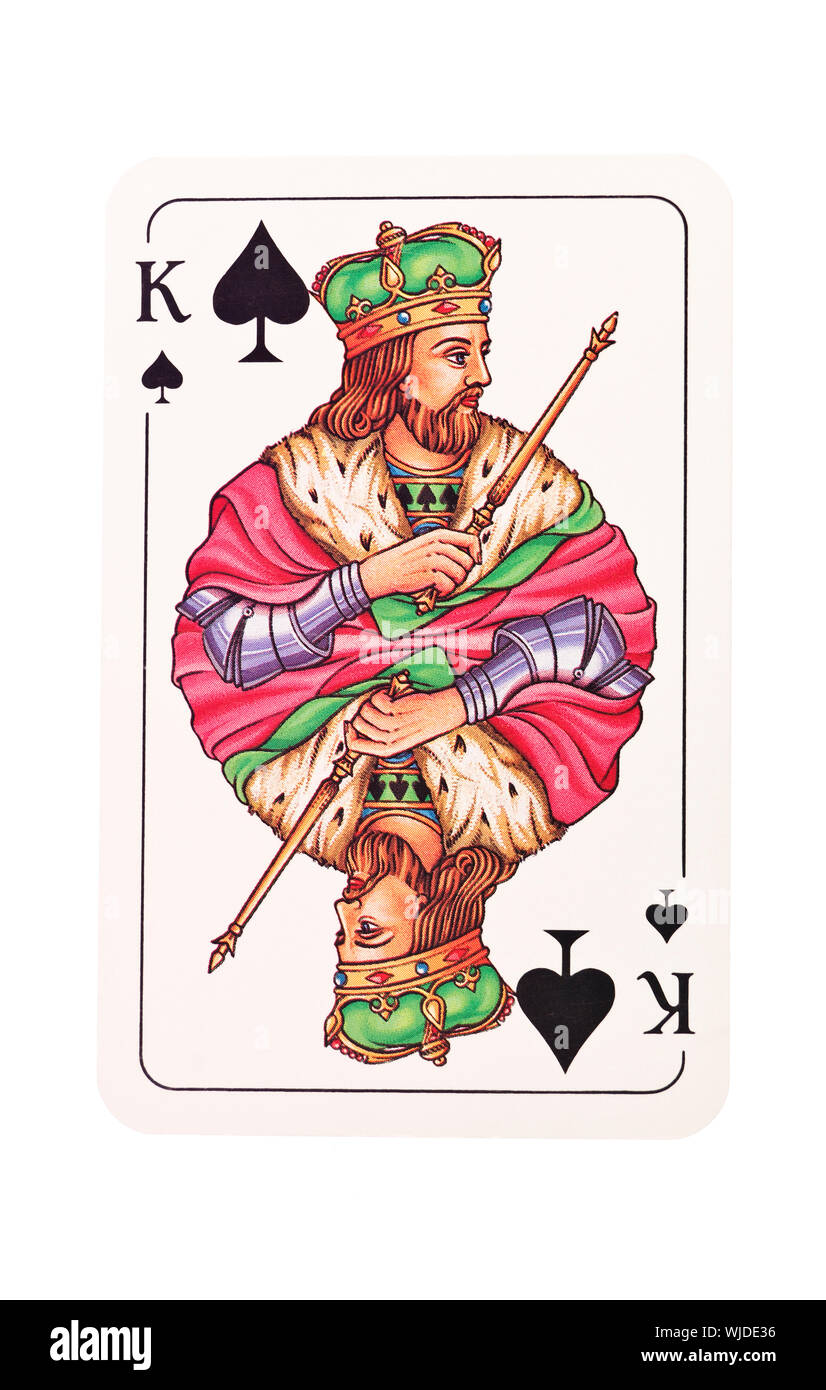 King of spades isolated on white background Stock Photo - Alamy