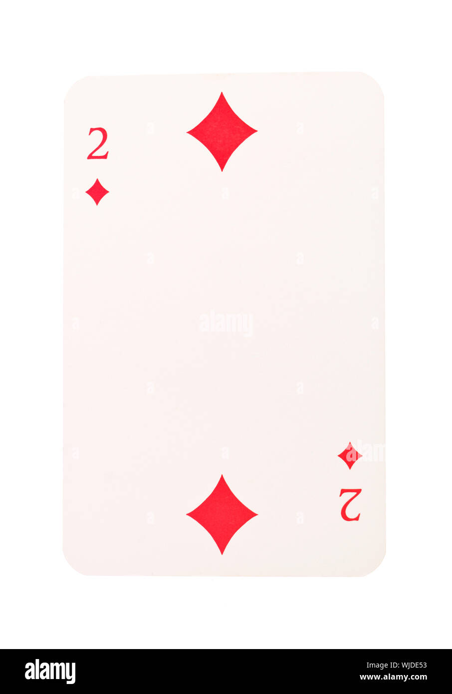 Two of Diamonds isolated on white background Stock Photo - Alamy