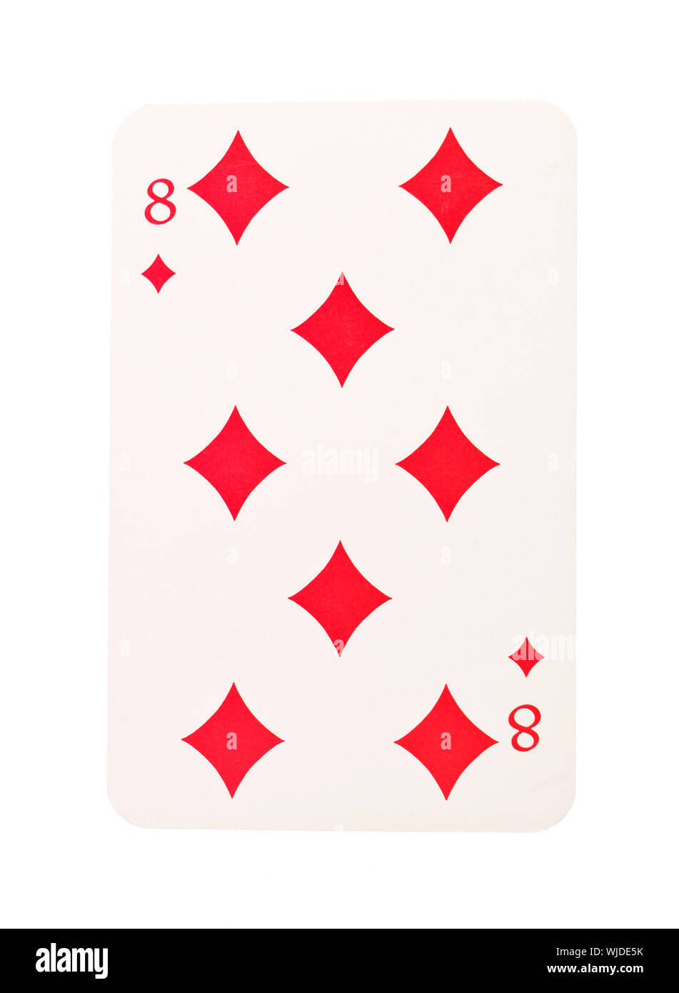 Eight of Diamonds isolated on white background Stock Photo - Alamy