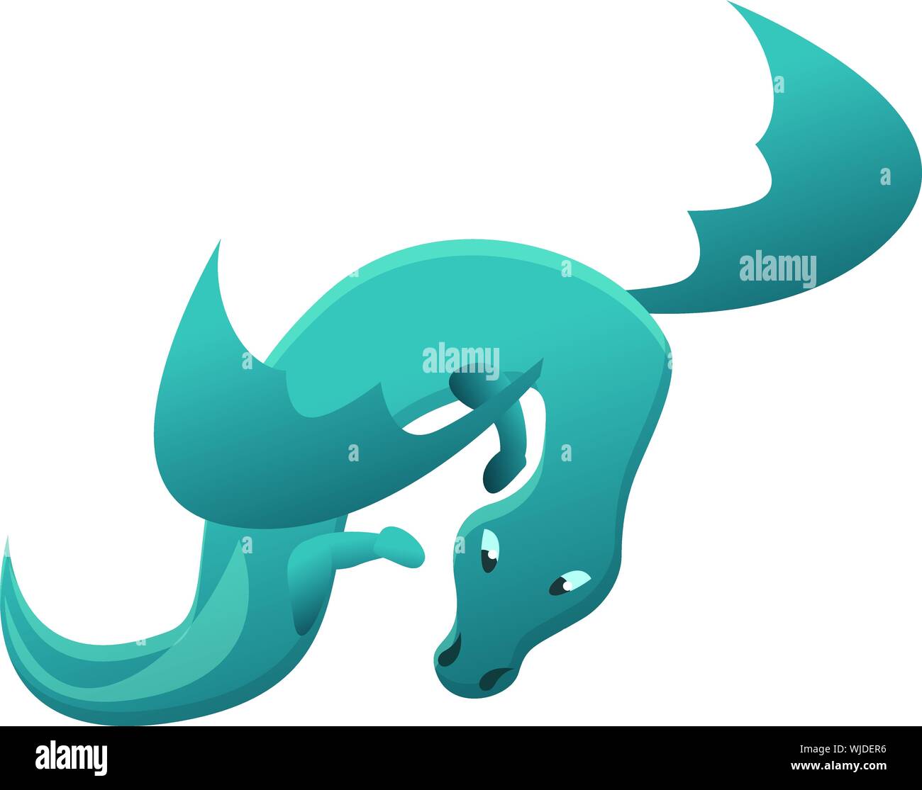 Flying dragon icon. Cartoon of flying dragon vector icon for web design ...