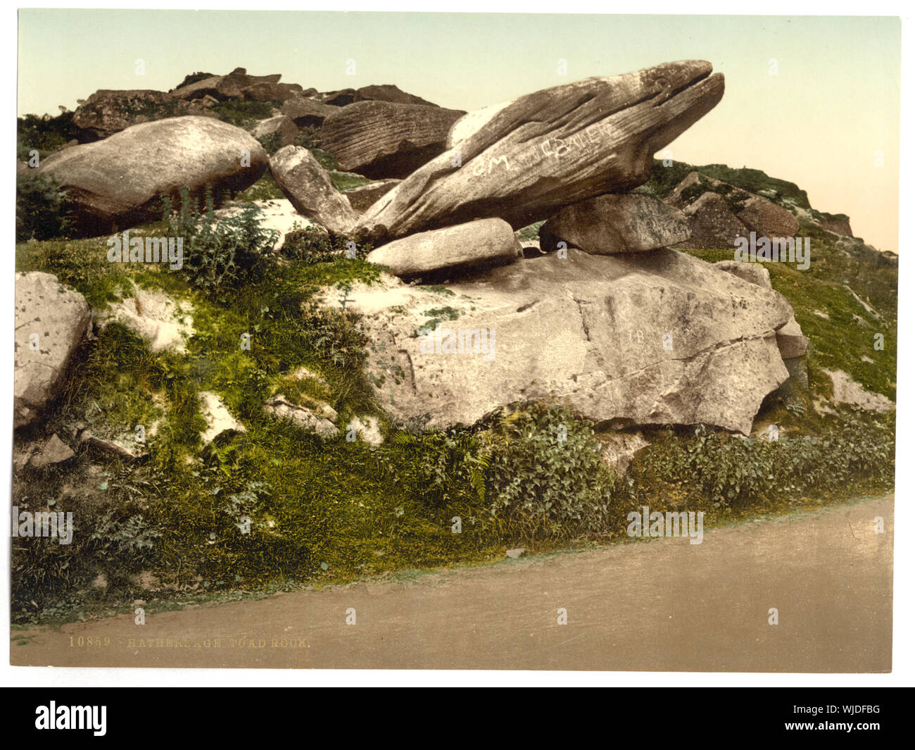 Hathersage, Toad Rock, Derbyshire, England; Forms part of: Views of the ...