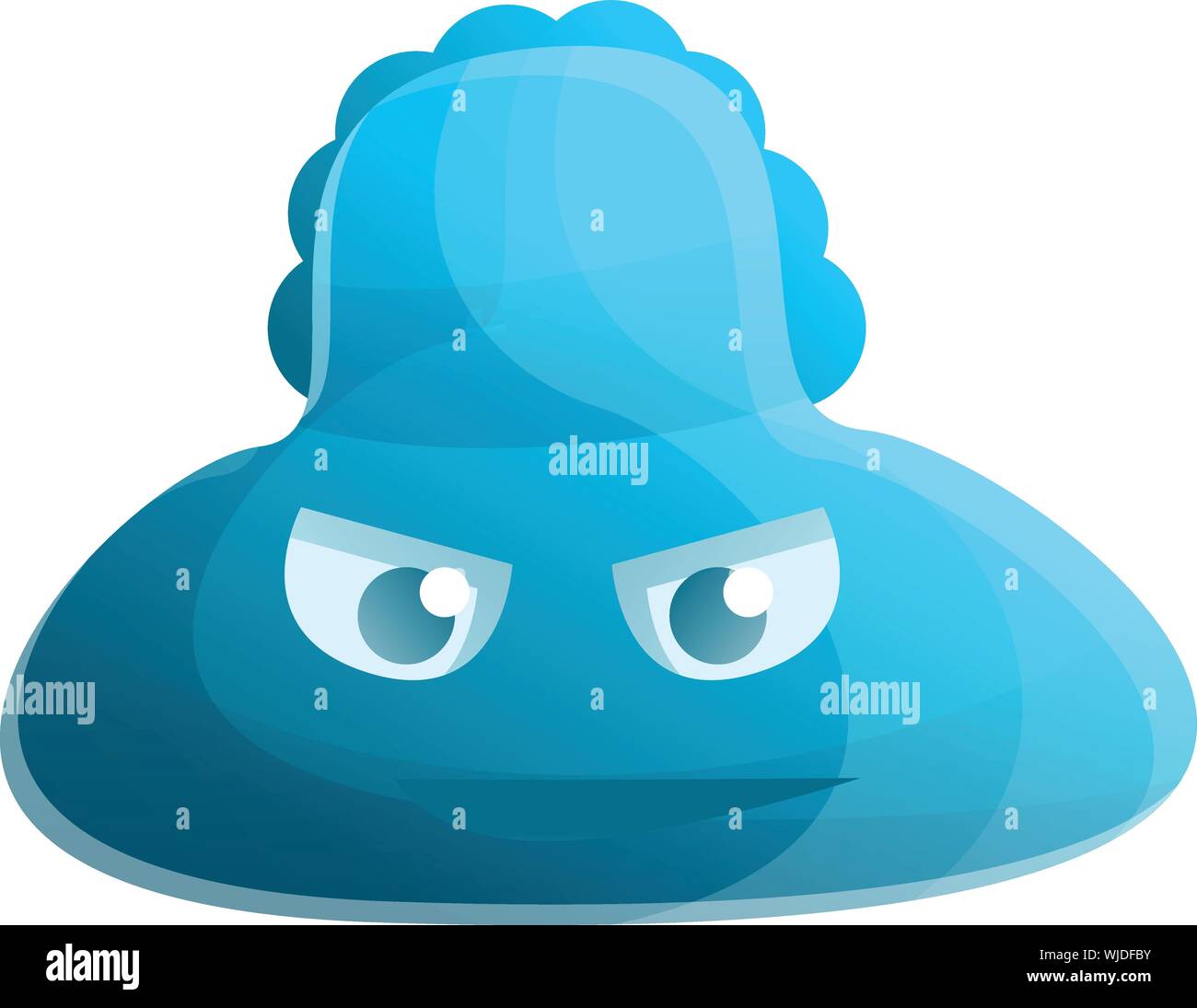 Blue bacteria icon. Cartoon of blue bacteria vector icon for web design ...