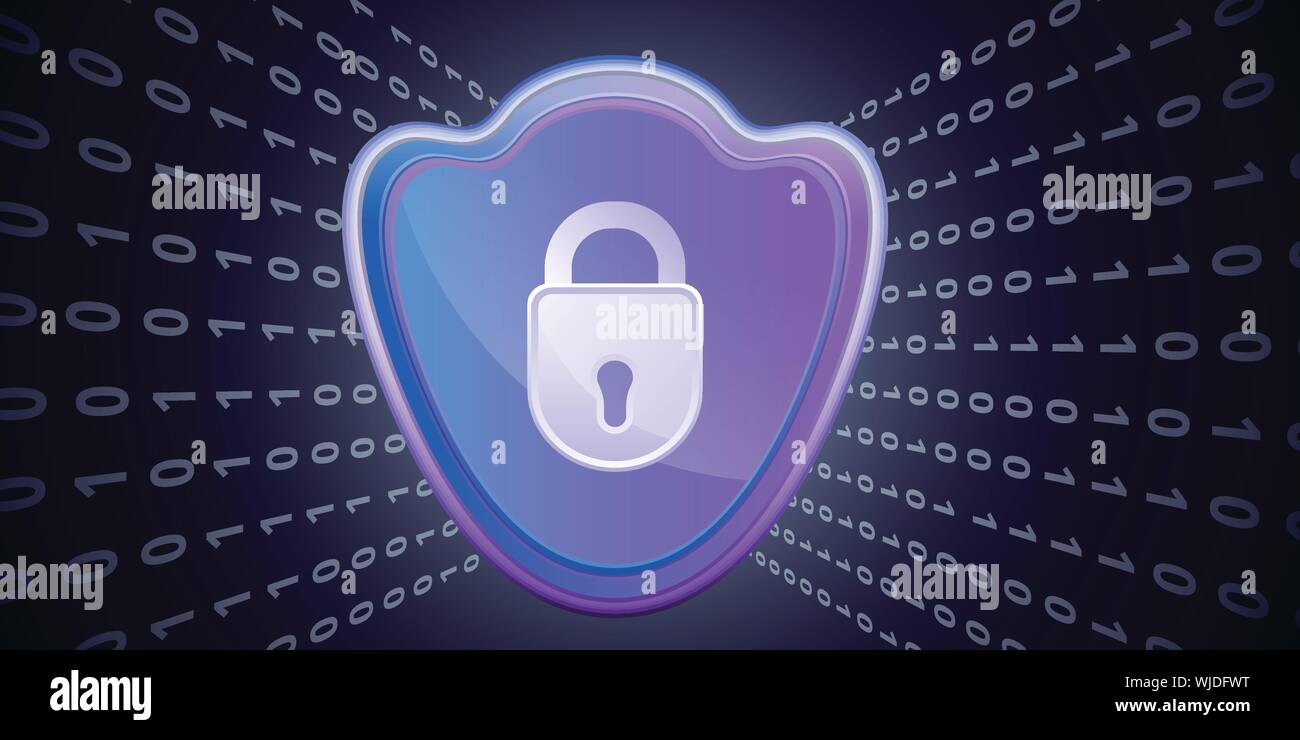 Protected firewall concept banner. Cartoon illustration of protected ...