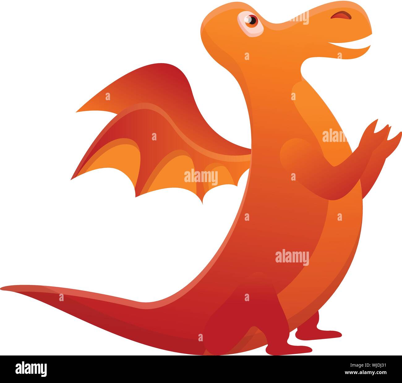 Fairytale dragon icon. Cartoon of fairytale dragon vector icon for web ...