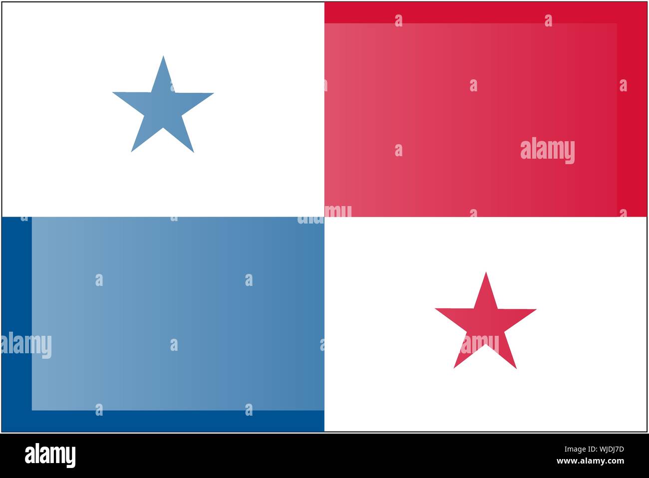 Panama flag, official colors and proportion correctly. National Panama ...