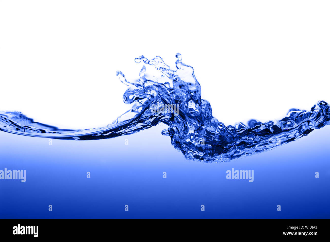Crisp, clear, blue water photographed against white Stock Photo - Alamy