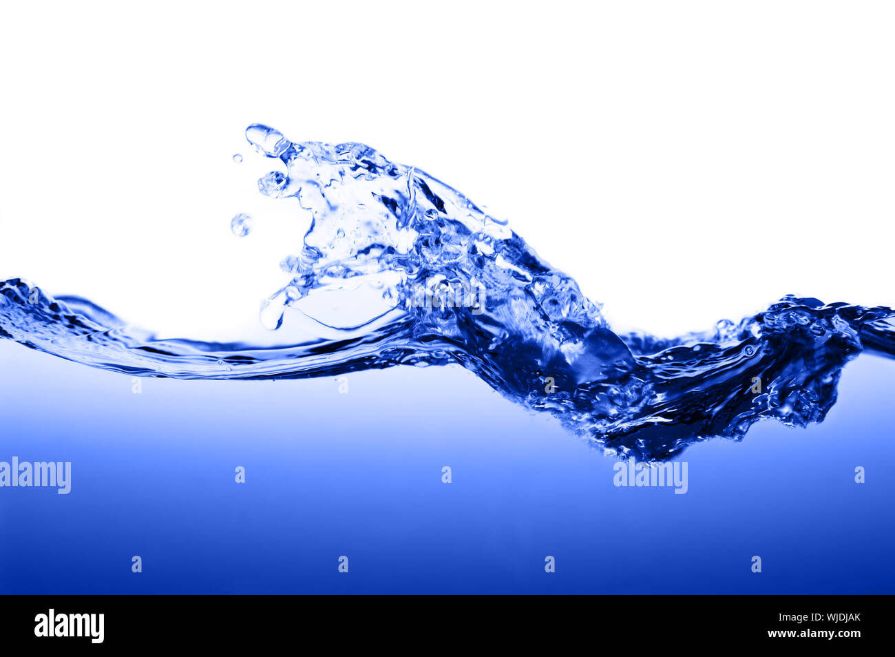 Crisp, clear, blue water photographed against white Stock Photo - Alamy