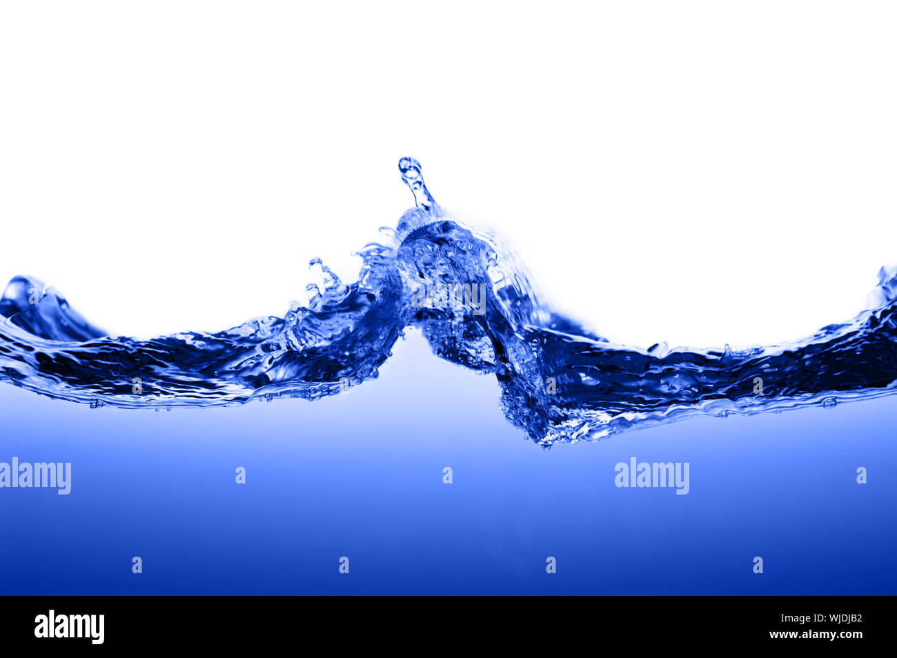 Crisp, clear, blue water photographed against white Stock Photo - Alamy