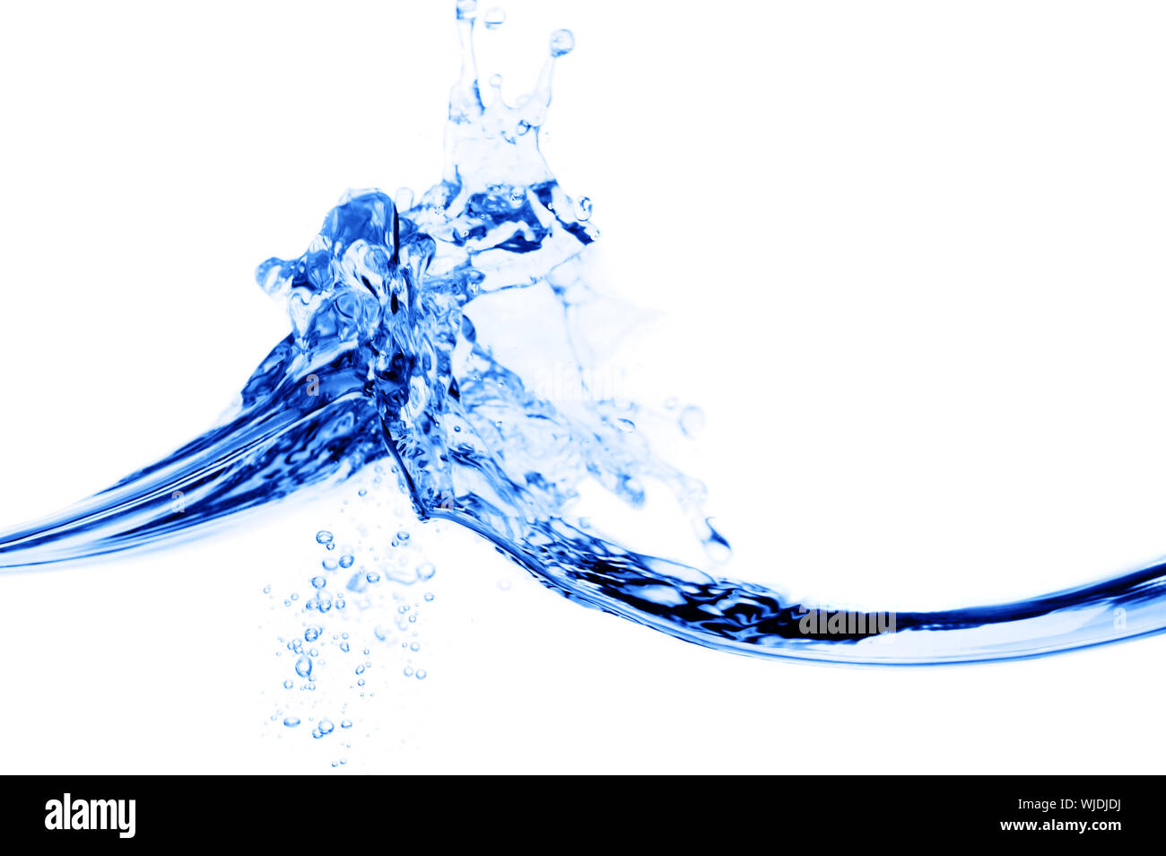 Crisp, clean, blue water photographed against a white background Stock ...