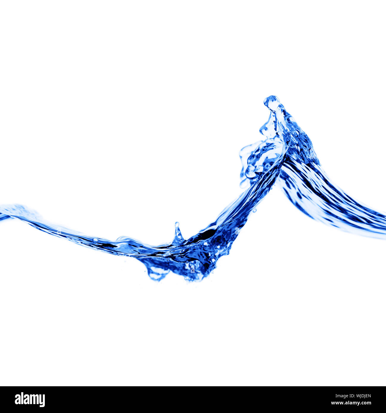 Crisp, clean, blue water photographed against a white background Stock ...