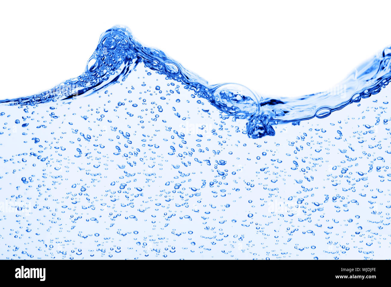 Crisp, clean, blue water photographed against a white background Stock ...