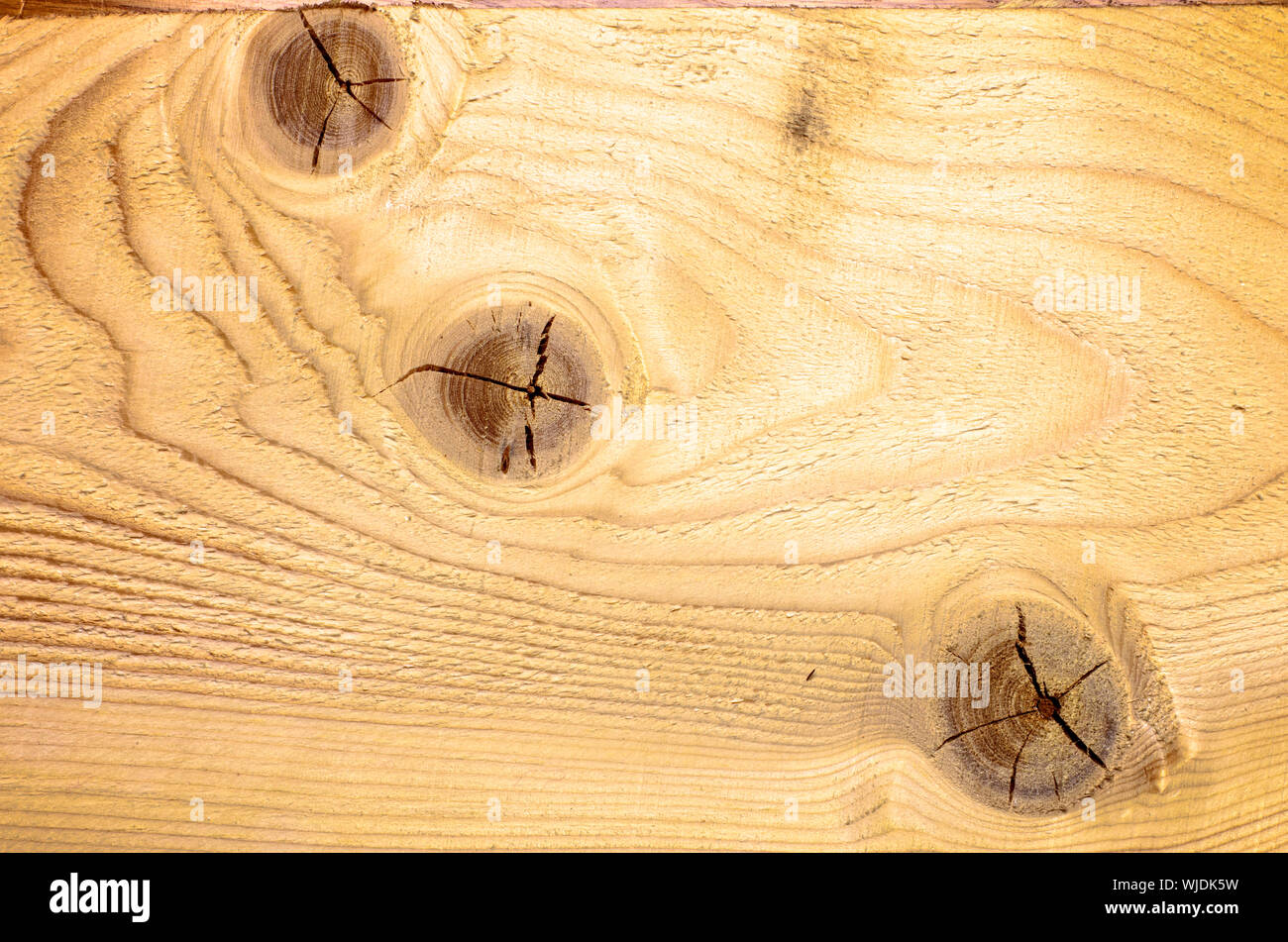 Wood Textured Background with Natural Cracks and Timber Knots closeup ...