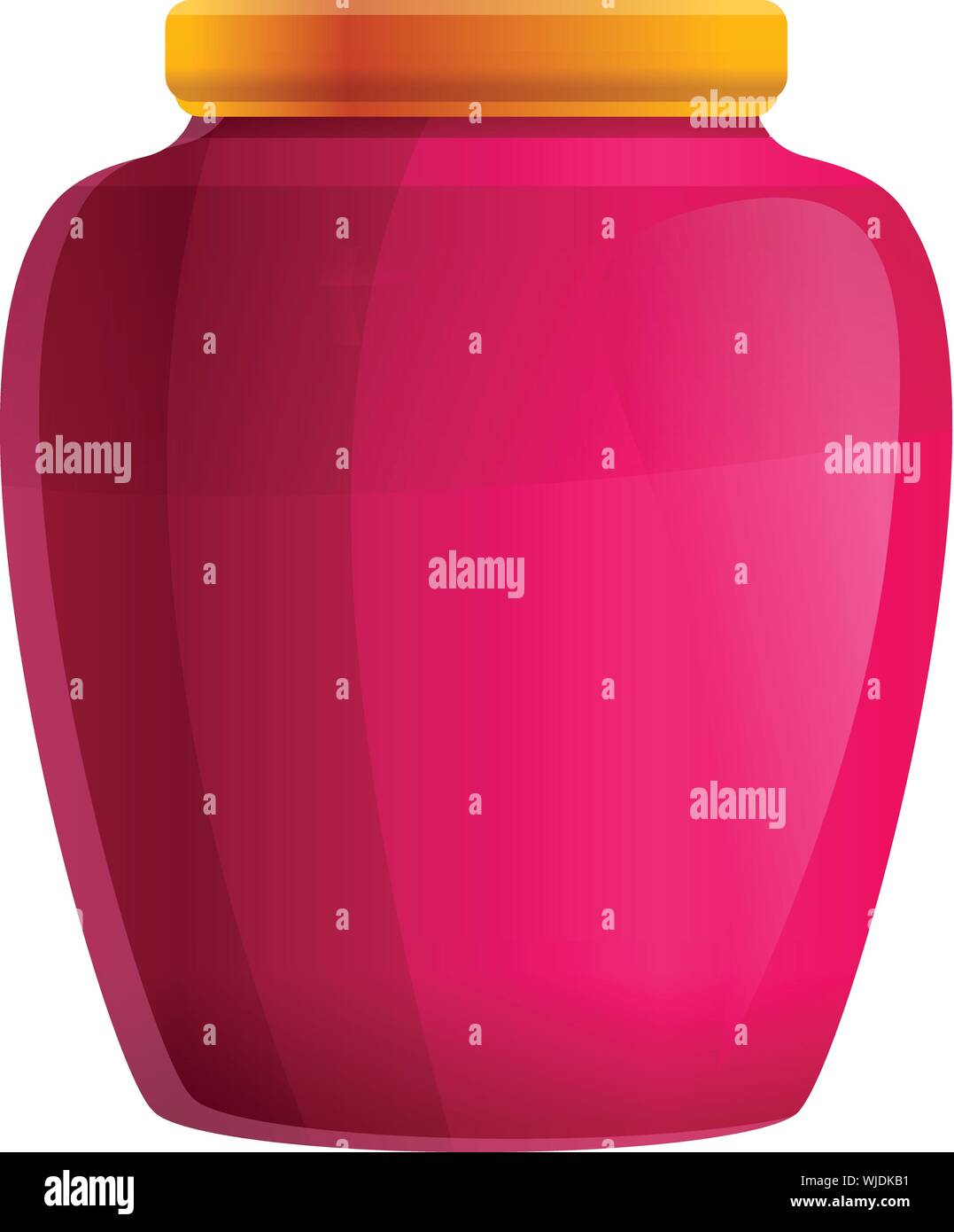 Raspberries jam jar icon. Cartoon of raspberries jam jar vector icon ...