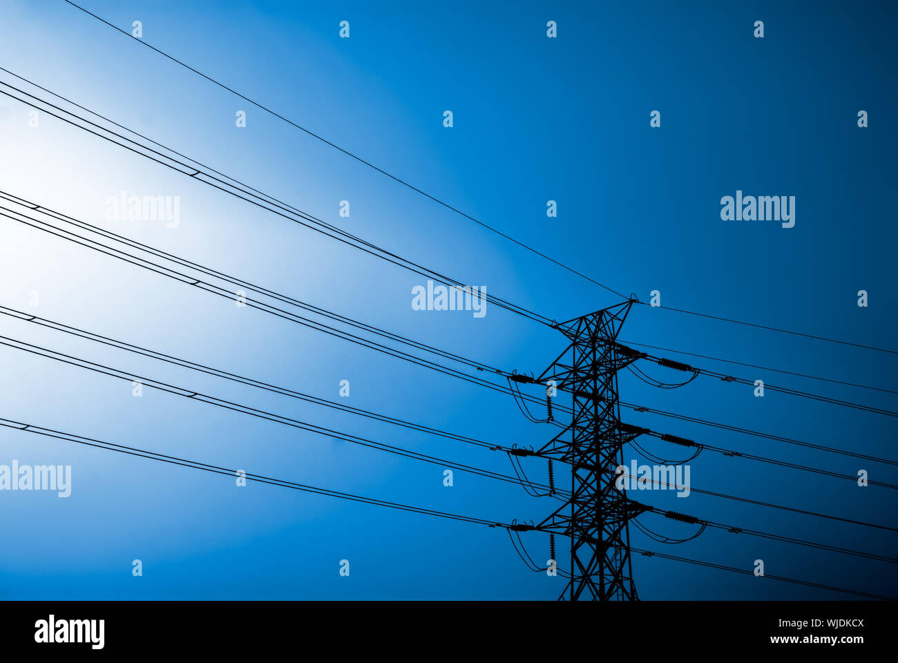There is a electric tower with beautiful light Stock Photo - Alamy